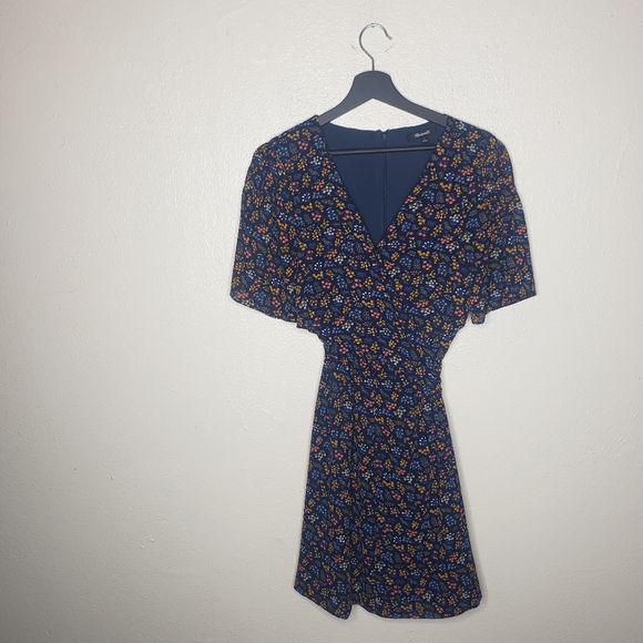 Madewell | Dresses | Madewell Cross Front Short Sleeve Mini Dress In ...